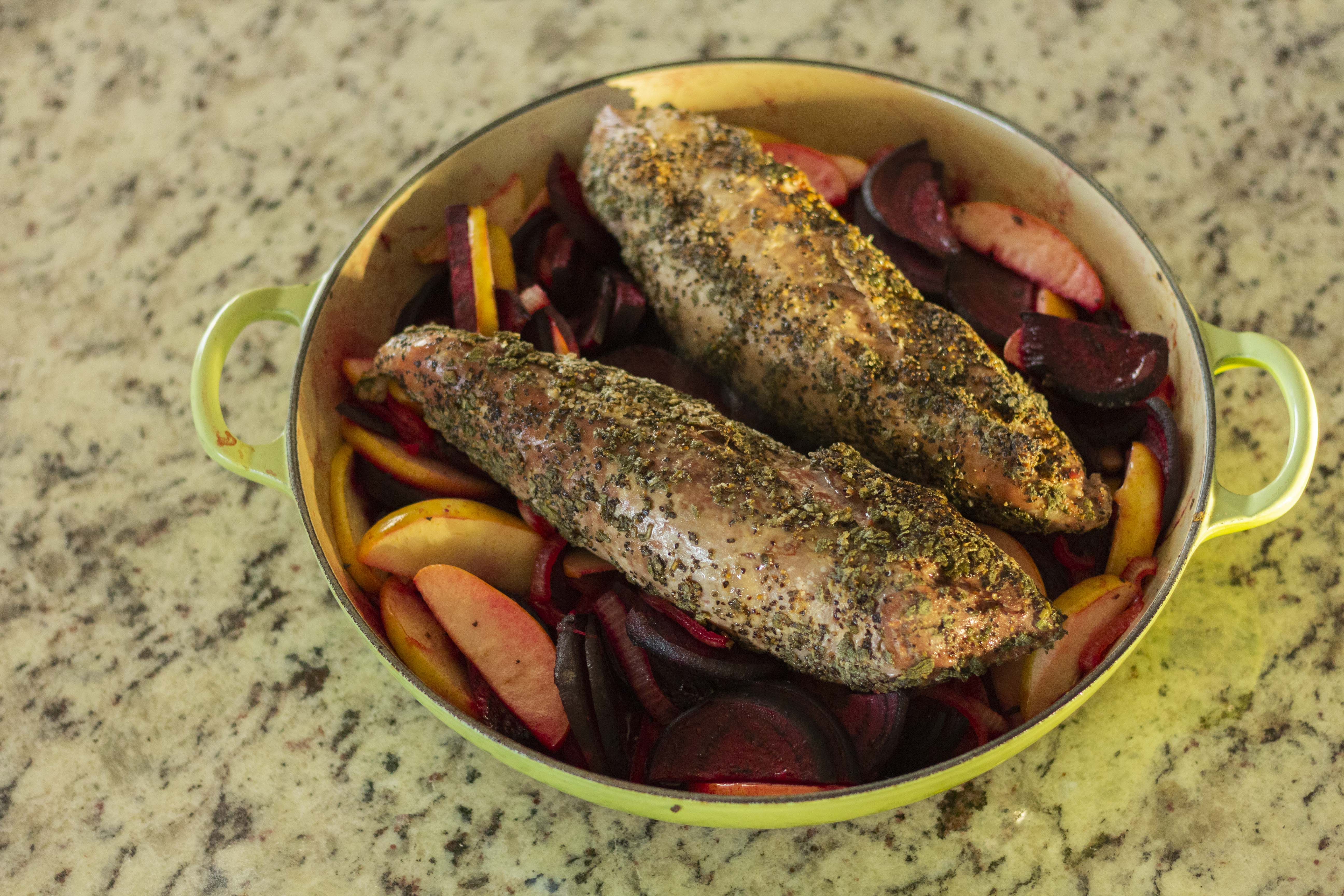 John’s Roast Pork with Beets and Apples – Sheikah Plate